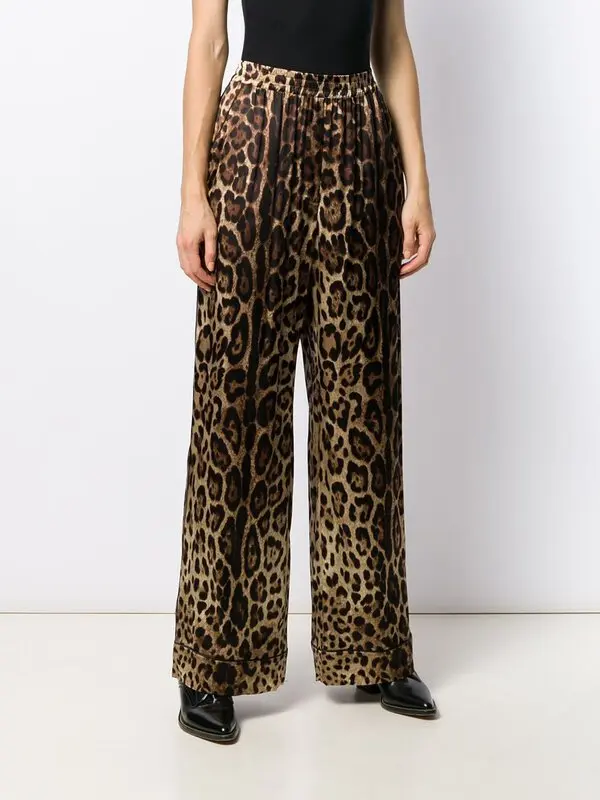 Dolce & Gabbana Leopard-print Trousers - Neutrals