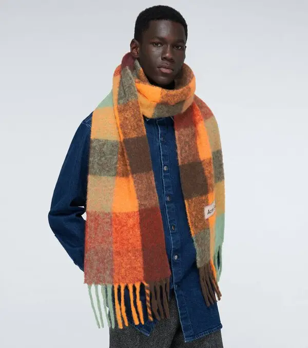 Acne Studios Vally Alpaca-blend Checked Scarf