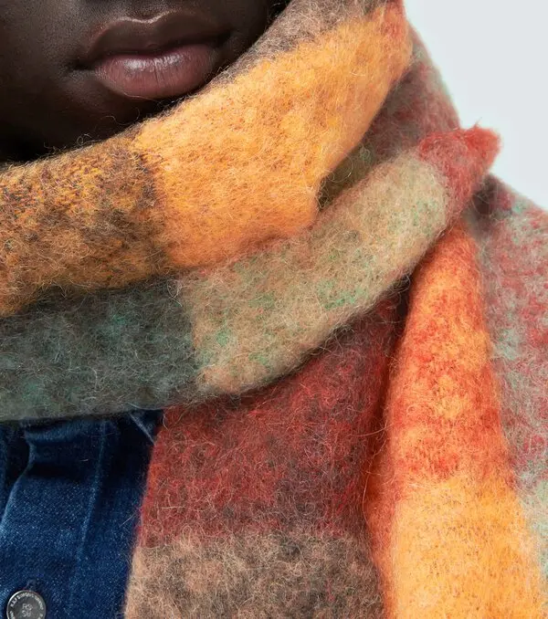 Acne Studios Vally Alpaca-blend Checked Scarf