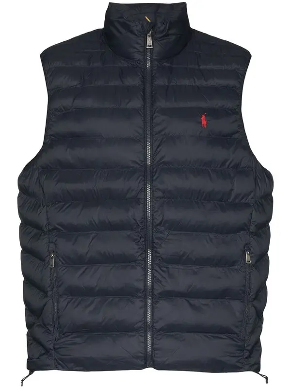 Polo Ralph Lauren Logo-embroidered Puffer Gilet - Blue