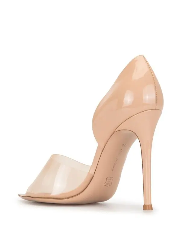 GIANVITO ROSSI Bree 105mm Patent Leather Pumps - Neutrals
