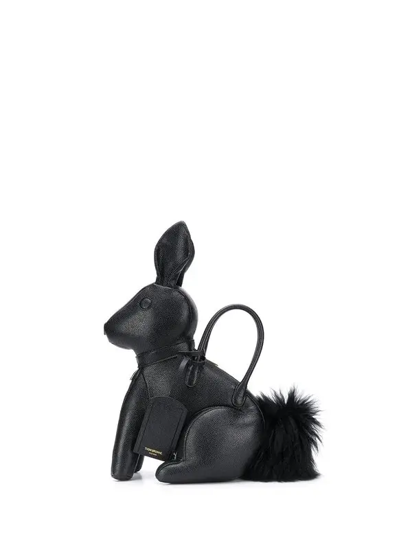 Thom Browne Rabbit Pebbled Bag - Black