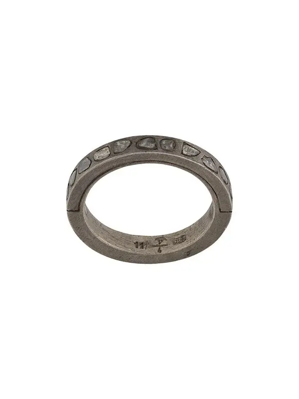 PARTS OF FOUR Diamond Band Ring - Silver