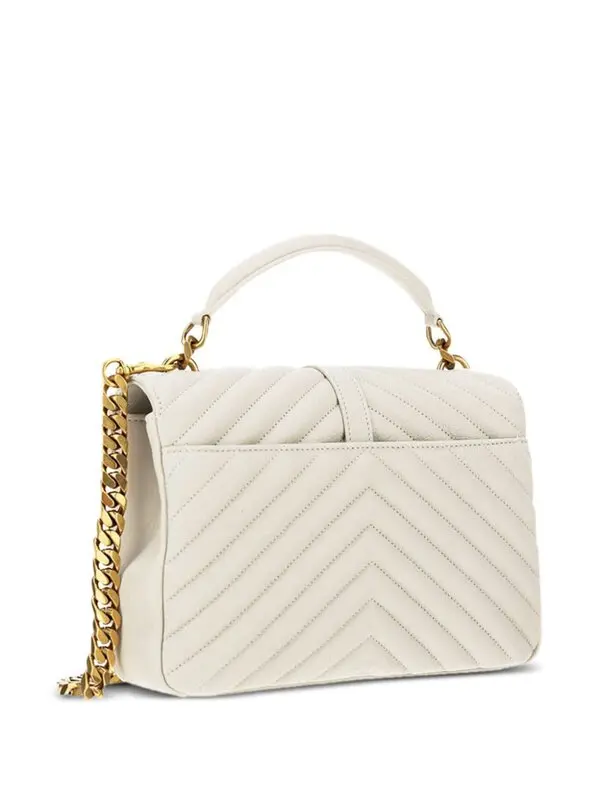 Saint Laurent Leather Shoulder Bag - Neutrals