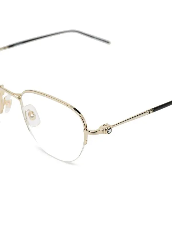 Montblanc Half-rim Round Frame Glasses