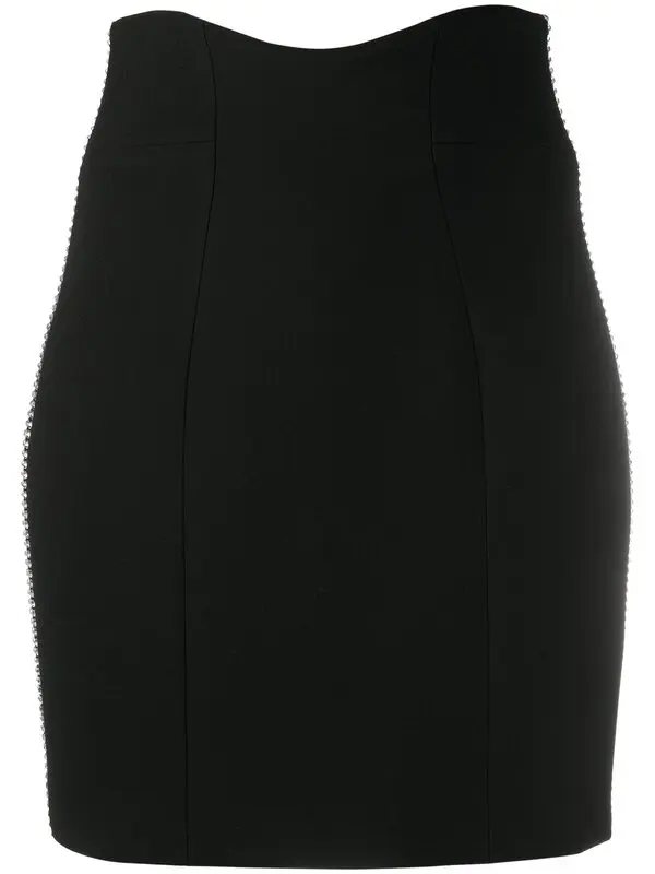 Philipp Plein Crystal-stripe Trim Pencil Skirt