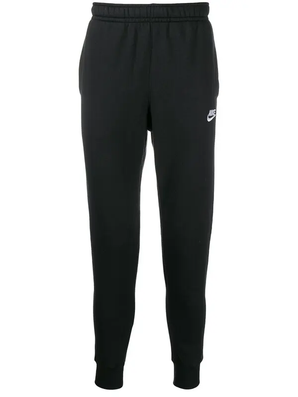Nike Sportswear Club /white Fleece Track Pants - Black
