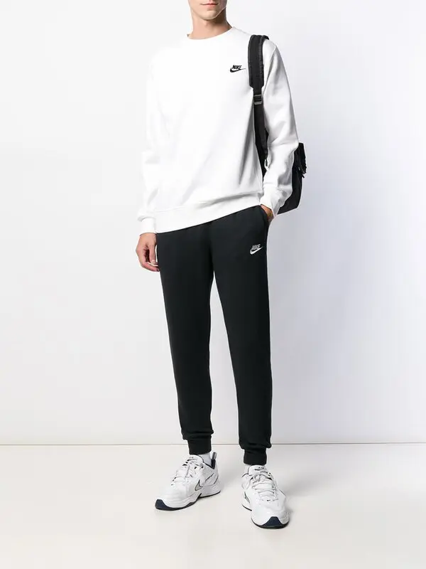 Nike Sportswear Club /white Fleece Track Pants - Black