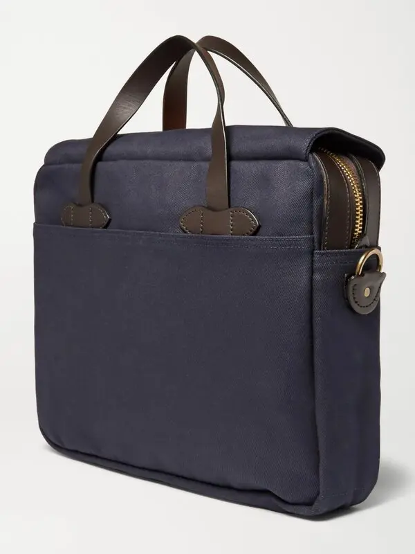 Filson Original Leather-trimmed Twill Briefcase