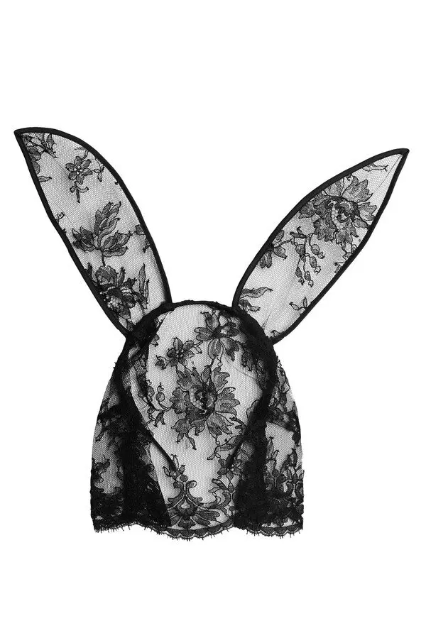 FLEUR DU MAL Veiled Bunny Ears - Black