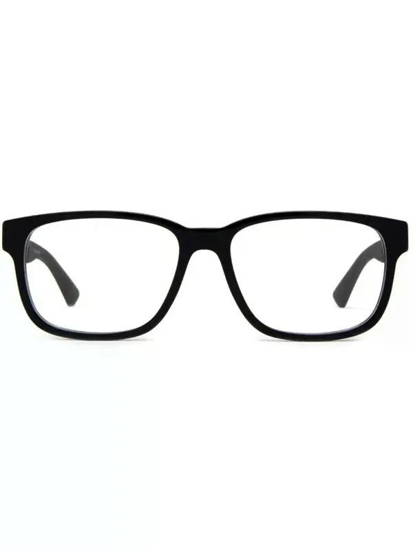 Gucci Web Stripe Square Frame Glasses - Black