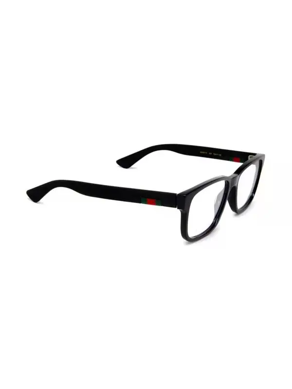 Gucci Web Stripe Square Frame Glasses - Black