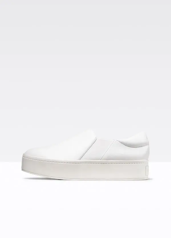 Vince Warren Leather Slip-on Sneakers With Platform Sole