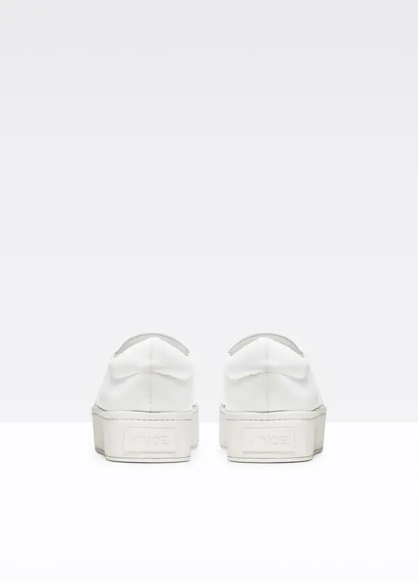 Vince Warren Leather Slip-on Sneakers With Platform Sole