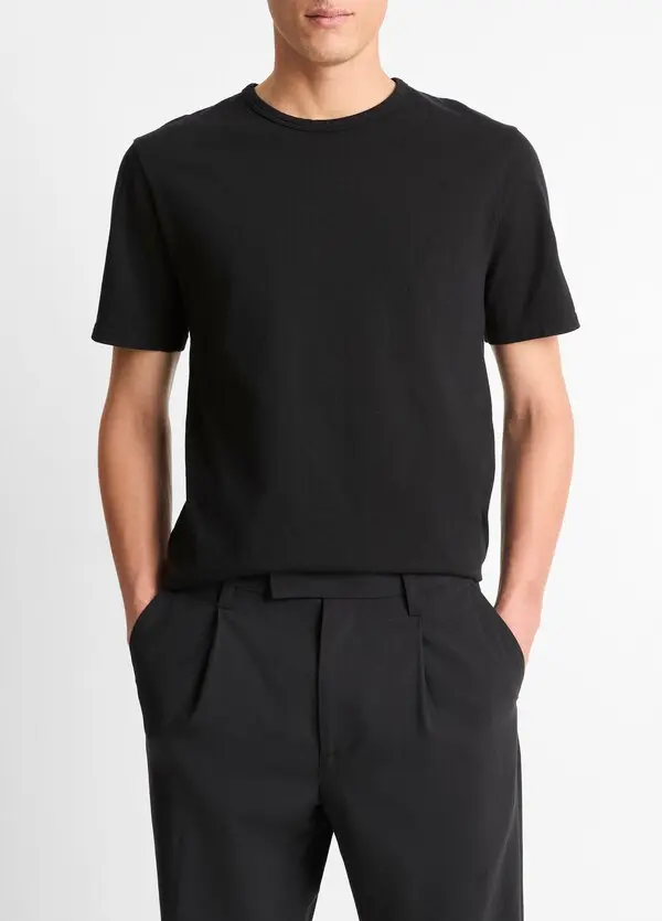 Vince Garment Dye Cotton T-shirt - True Black