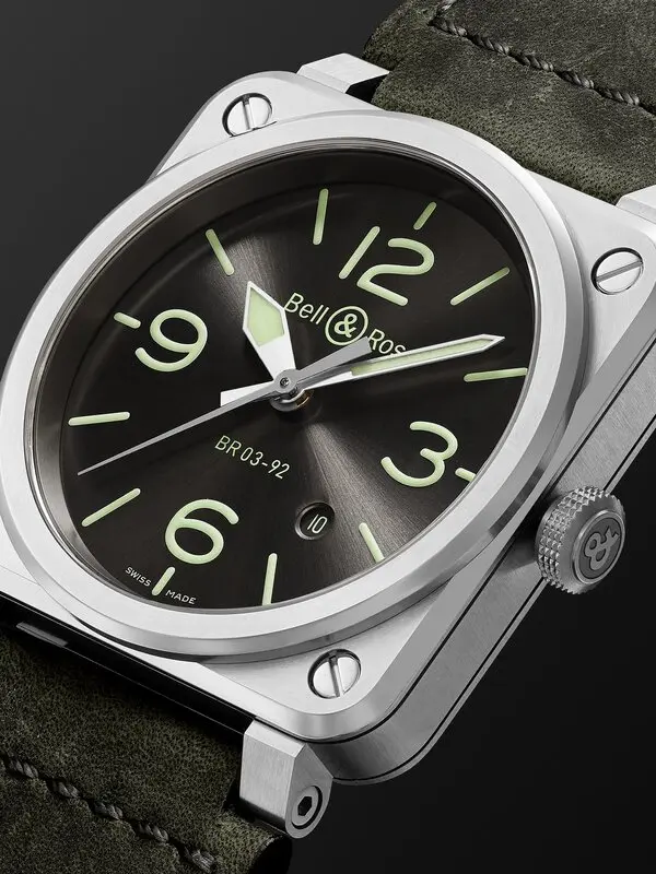 BELL & ROSS Br 03-92 Automatic Stainless Steel Watch With Anthracite Dial