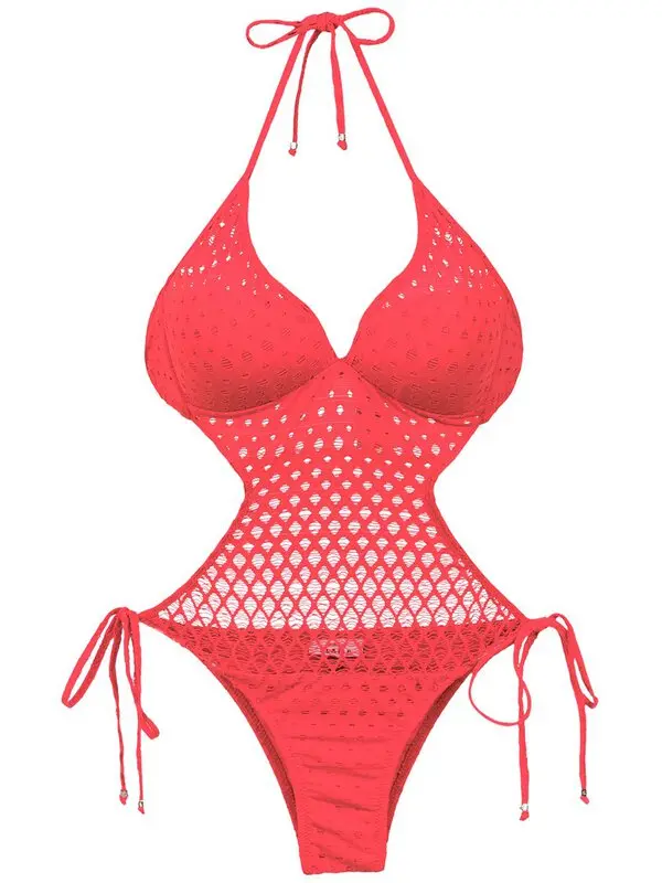 AMIR SLAMA Cut-out One-piece Swimsuit - Red
