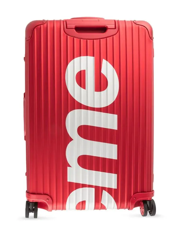 Supreme X Rimowa Topas Multiwheel 82l Suitcase Red Editorialist