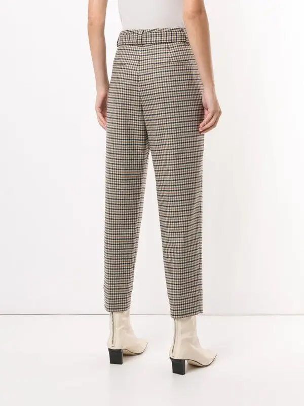 Brunello Cucinelli Checked Cropped Trousers
