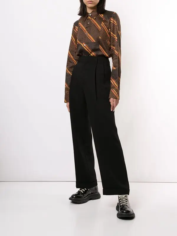 PORTS V Mixed-print Shirt