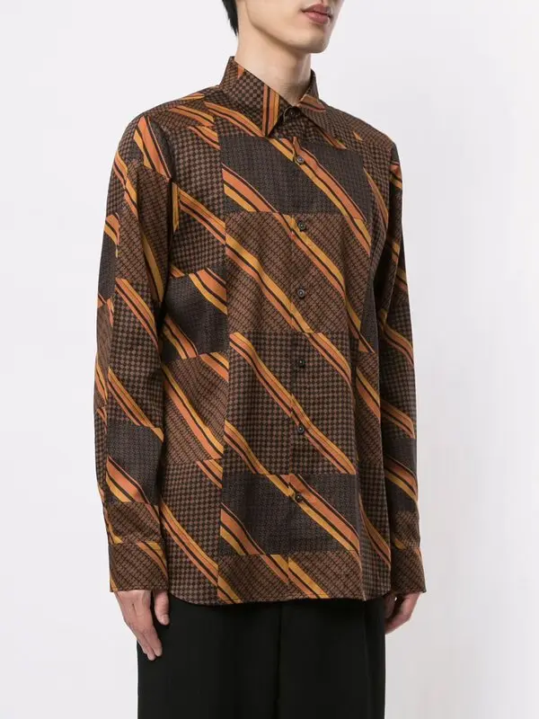 PORTS V Mixed-print Shirt