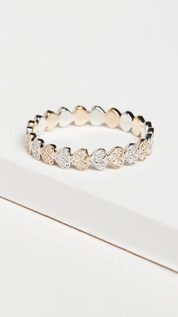 SYDNEY EVAN Tiny Heart Diamond Eternity Ring