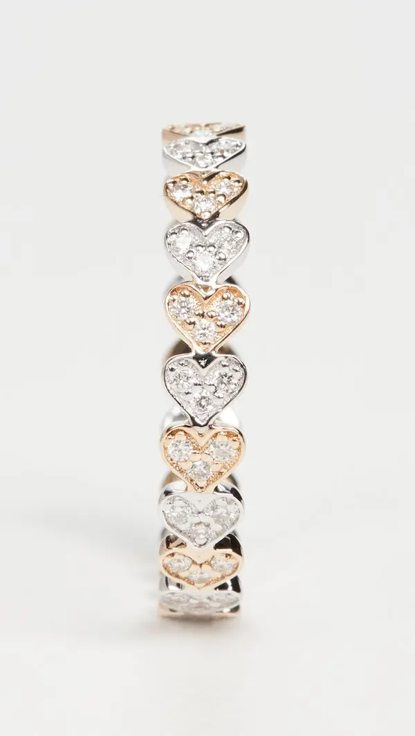 SYDNEY EVAN Tiny Heart Diamond Eternity Ring
