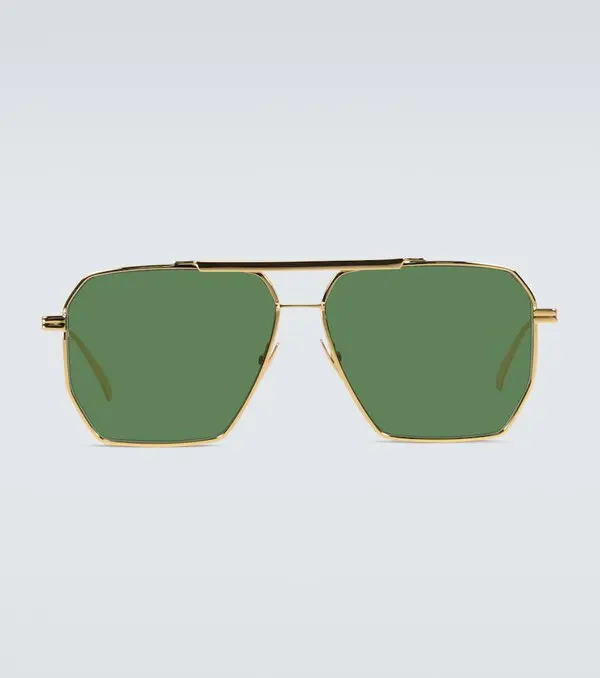 Bottega Veneta Metal-frame Sunglasses - Gold