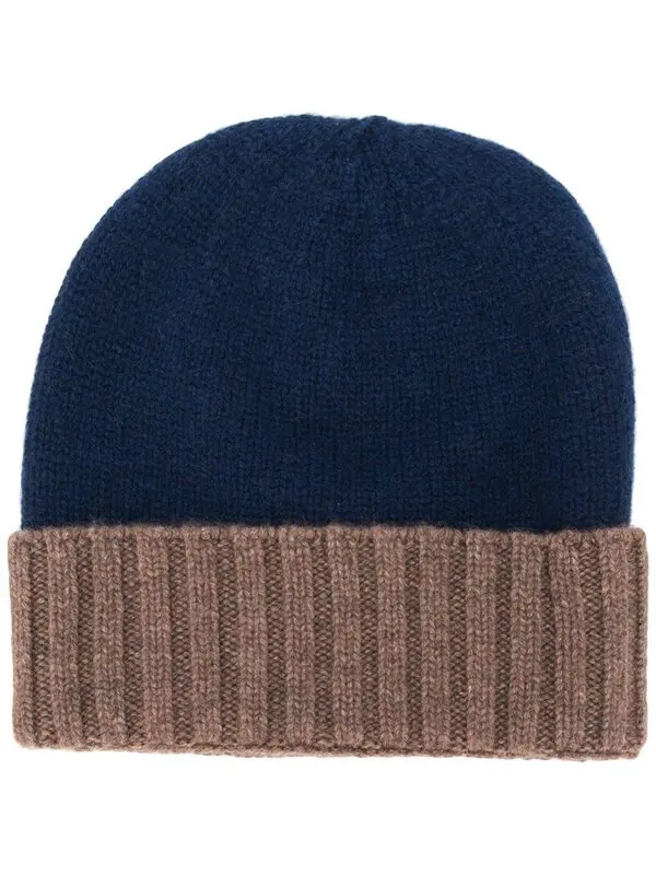 DELL'OGLIO Ribbed Knitted Hat - Blue