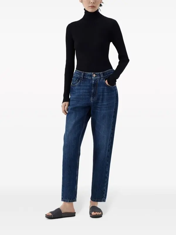 Brunello Cucinelli Roll-neck Ribbed Jumper