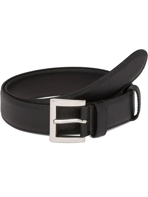Prada Saffiano Finish Belt - Black