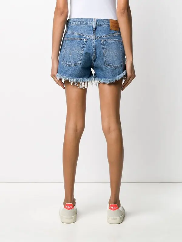 LEVI'S Distressed Denim Shorts - Blue