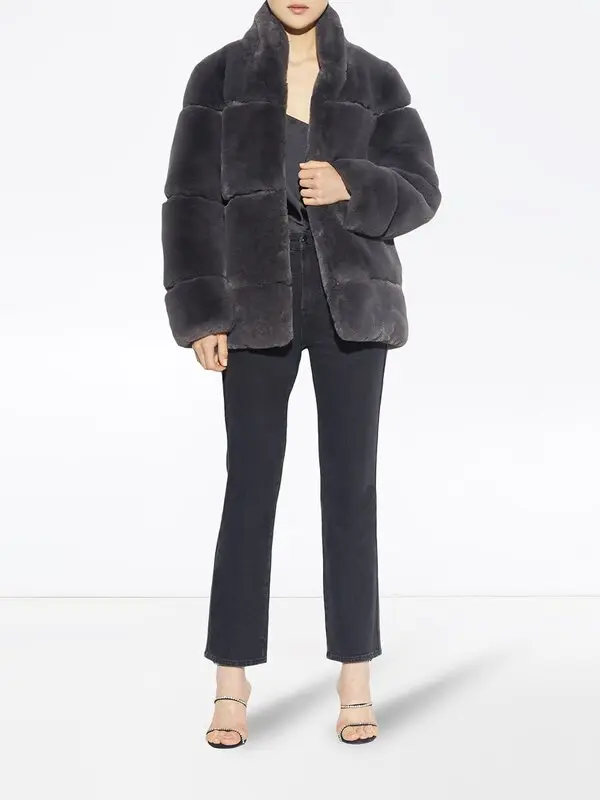 Apparis Arah Faux-Fur Coat In Grey 43% Off Editorialist