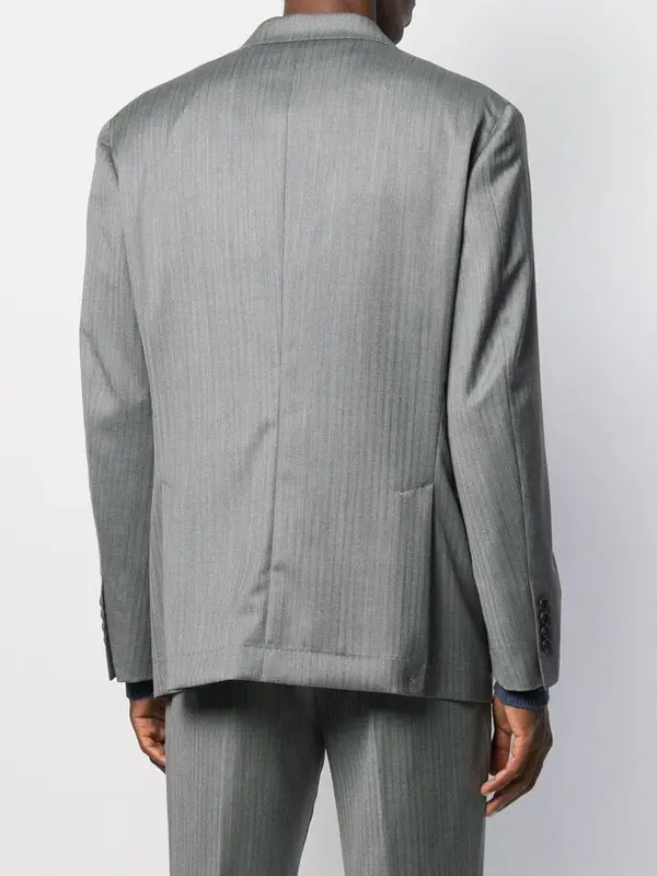 Brunello Cucinelli Herringbone Blazer - Grey