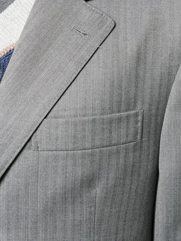 Brunello Cucinelli Herringbone Blazer - Grey