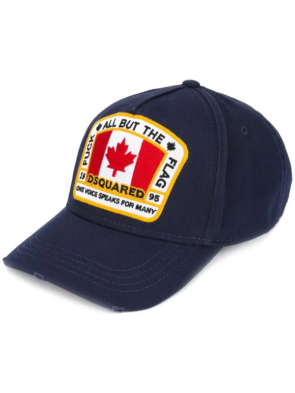 Dsquared2 Canadian Flag Baseball Cap - Blue