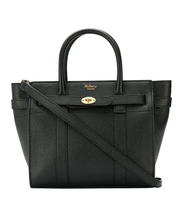 Mulberry Mini Zipped Bayswater Tote - Black