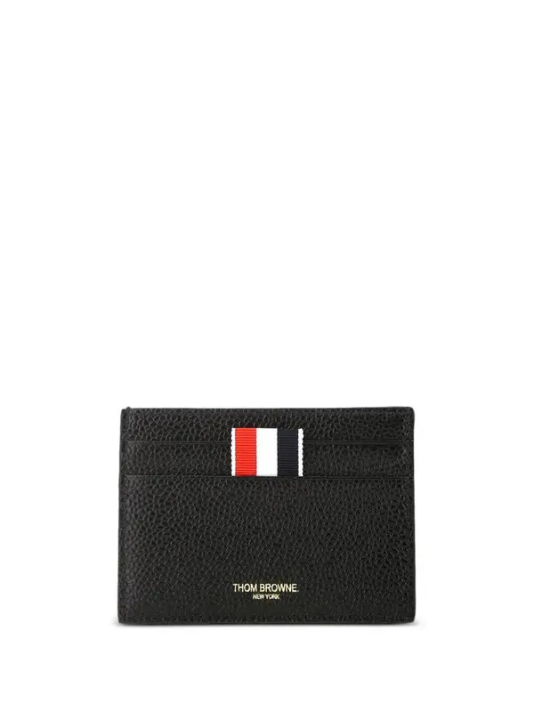 Thom Browne Pebbled Leather Cardholder - Black