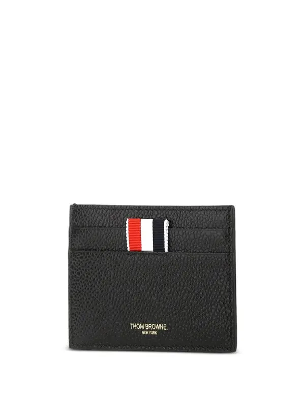 Thom Browne Pebbled Leather Cardholder - Black