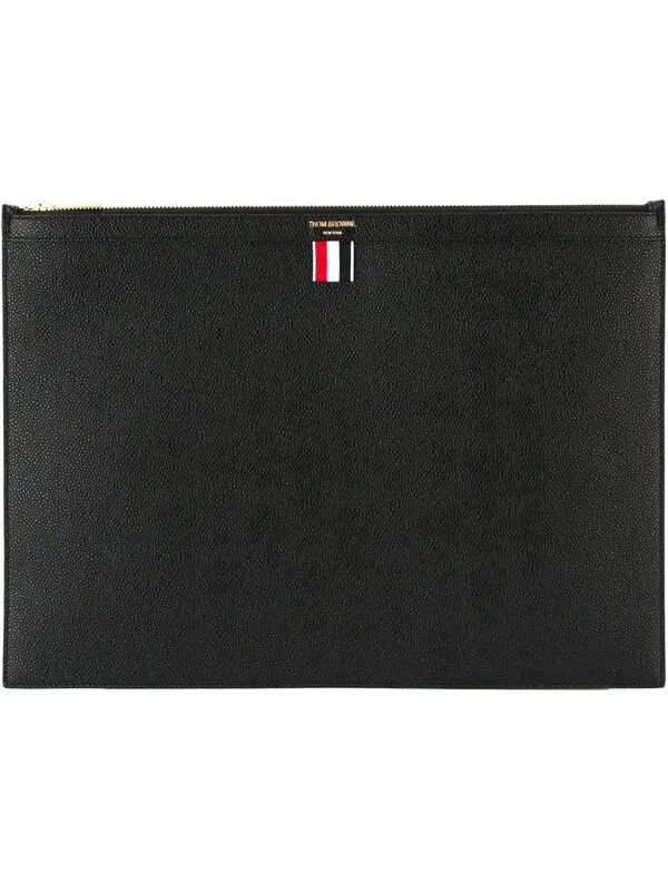 Thom Browne Large Zipper Laptop Holder - Black