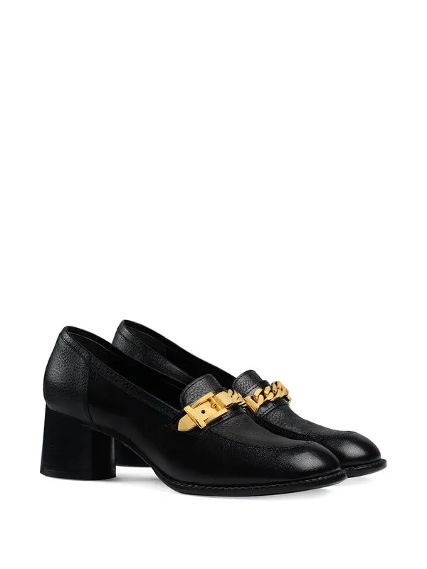 Gucci Chain-detail 55mm Block-heel Loafers