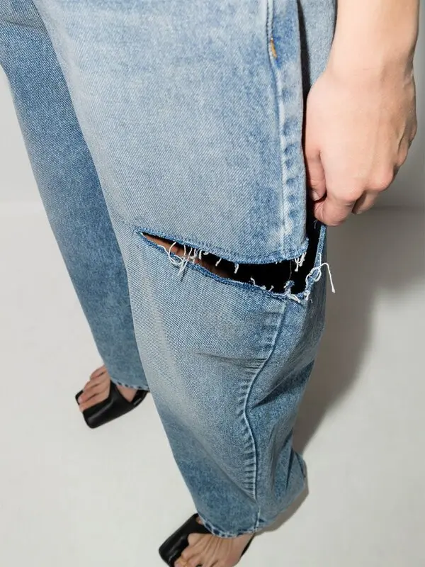MAISON MARGIELA Cut-out Wide-leg Jeans - Blue