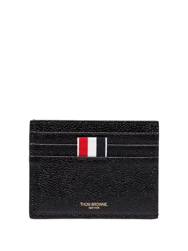 Thom Browne Pebbled-leather Card Holder - Black