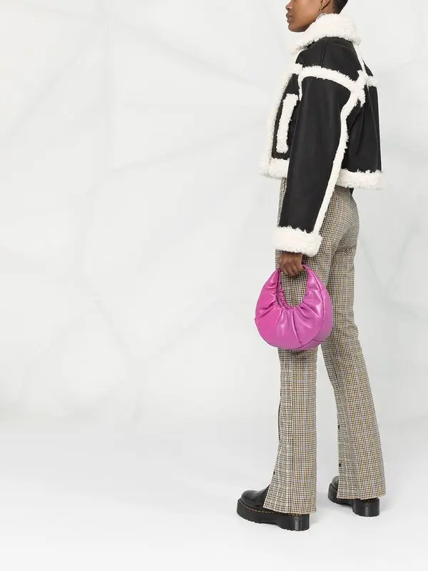 STAND STUDIO Shearling Trim Crop Jacket