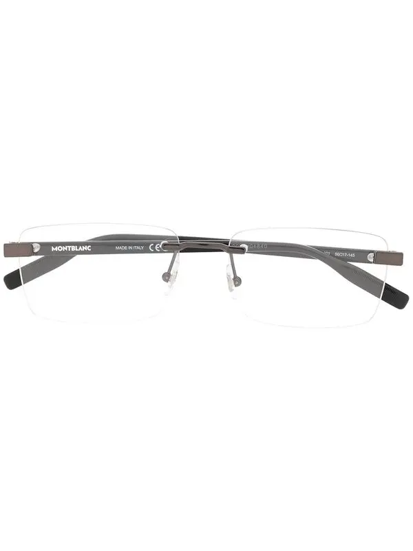 Montblanc Rimless Rectangular Frame Glasses