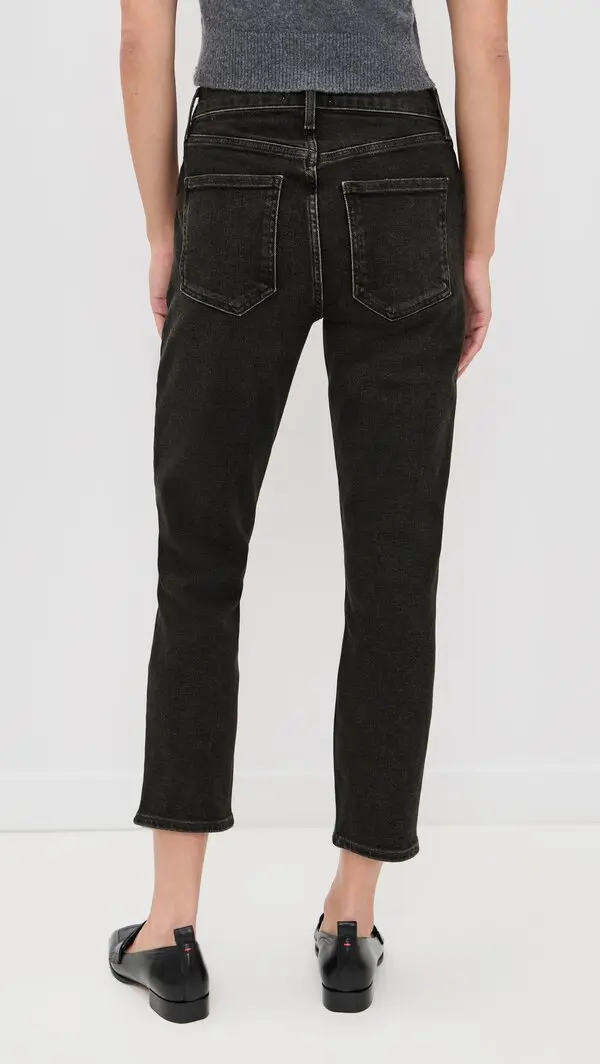 AGOLDE Riley High Rise Straight Crop Jeans