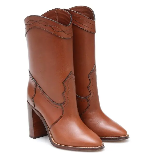 Saint Laurent Kate 90 Leather Boots