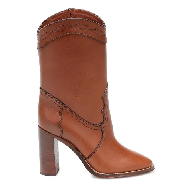 Saint Laurent Kate 90 Leather Boots