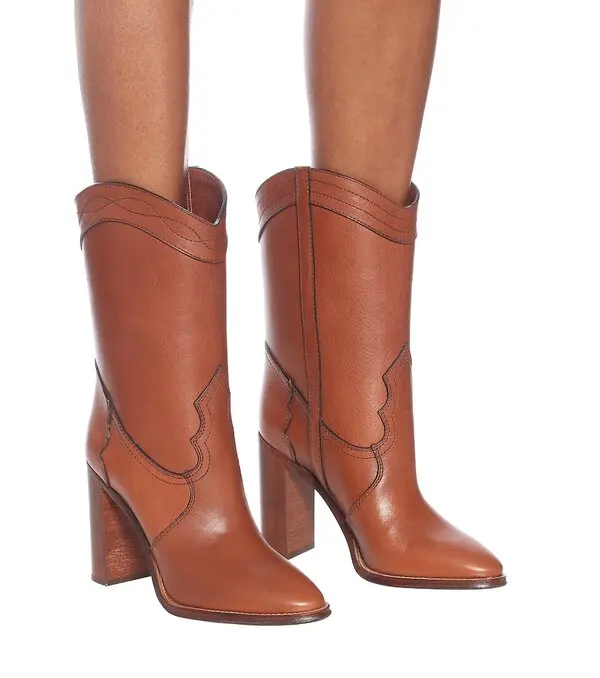 Saint Laurent Kate 90 Leather Boots