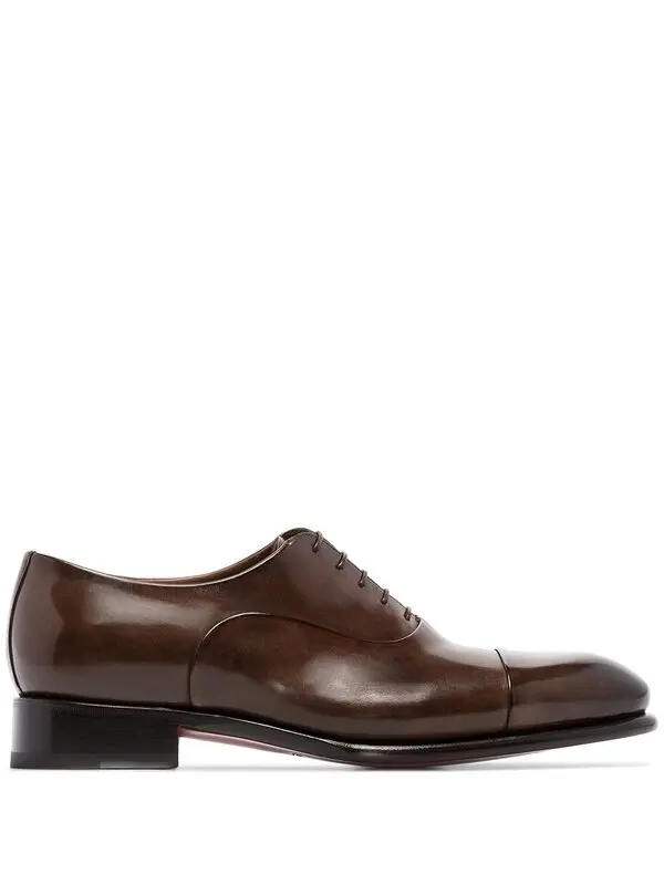 Santoni Classic Lace-up Oxford Shoes - Brown